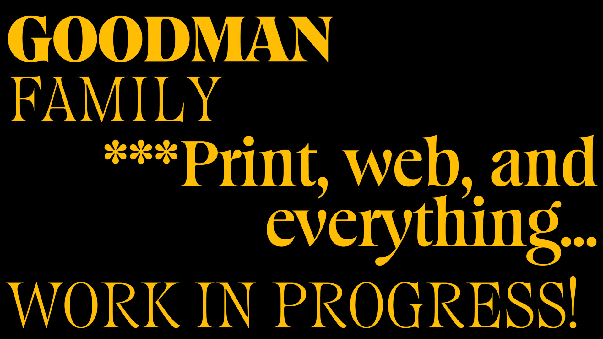 Goodman typeface Goodman Font